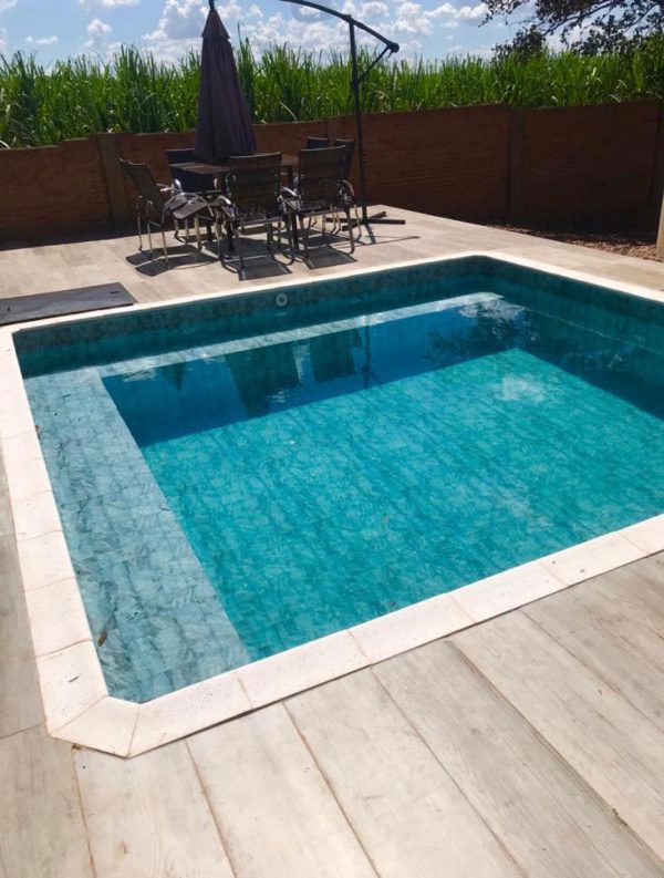 Piscina de Vinil com Banco em Dumont - Centerpool - Piscinas Ribeirão Preto